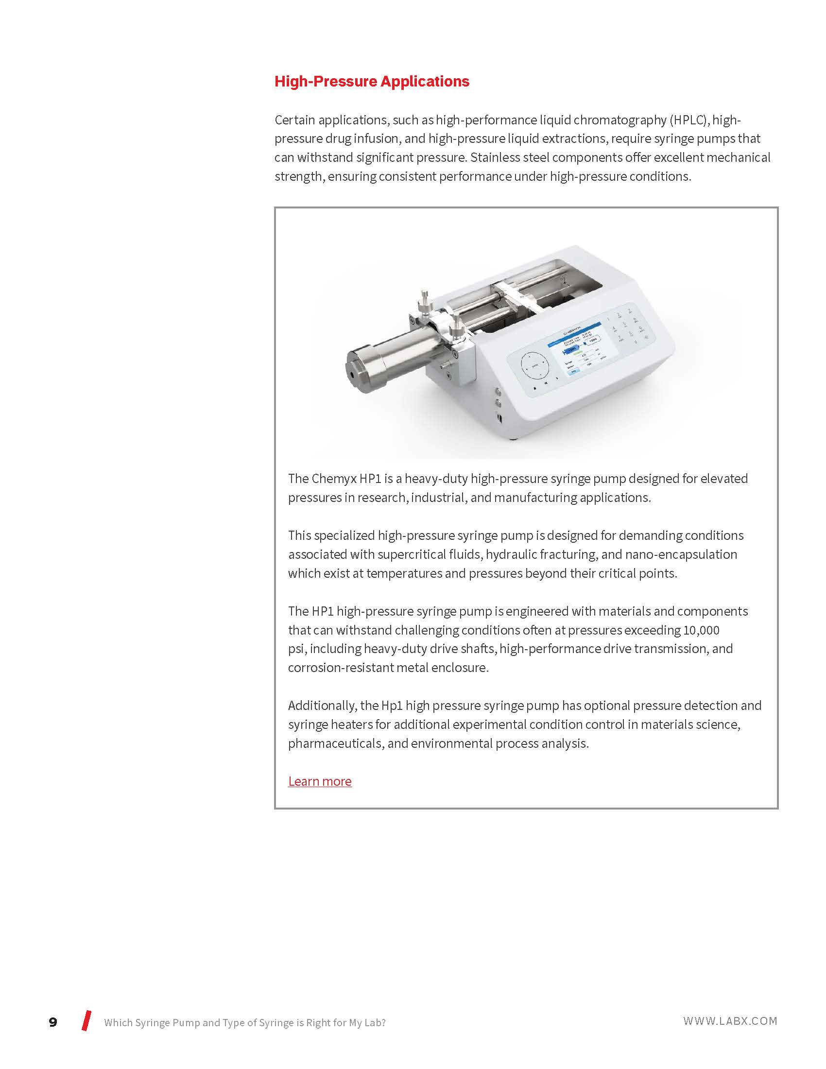 Which Syringe Pump and Type of Syringe is Right for My Lab - Chemyx